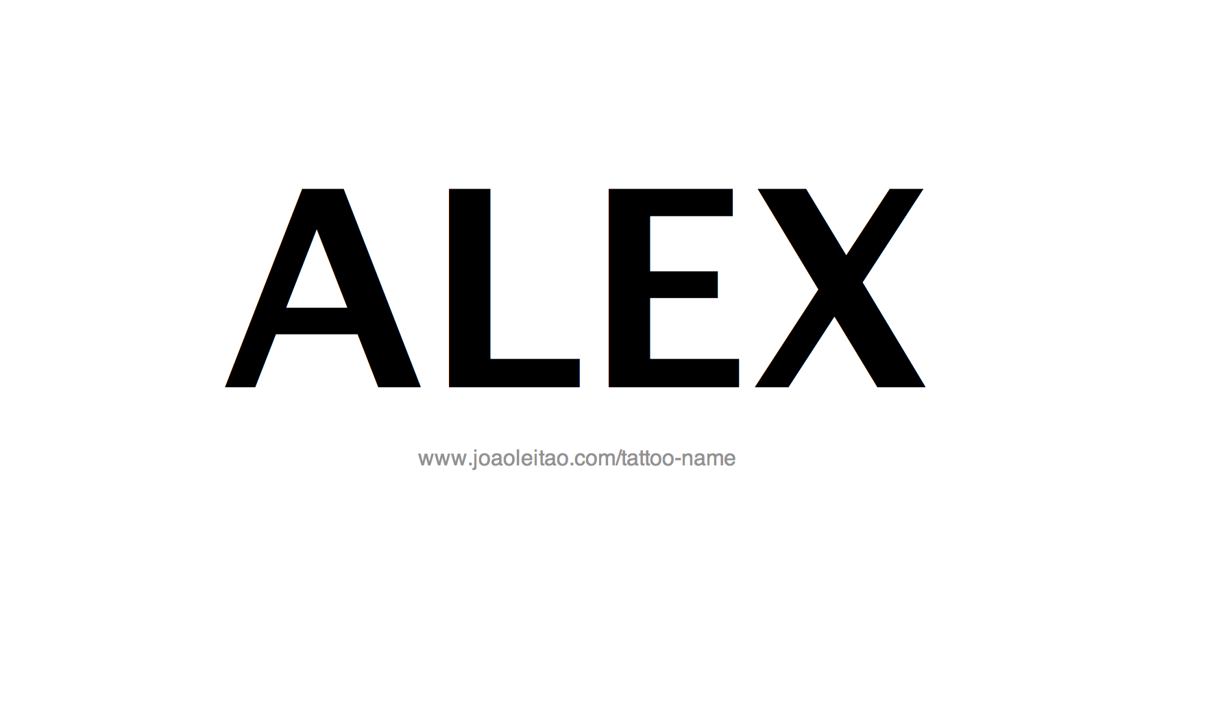 Alex Name Tattoo Designs